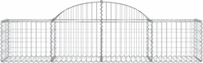 vidaXL Klenuté gabionové koše 10 ks 200x50x40/60 cm pozinkované železo [3146265]