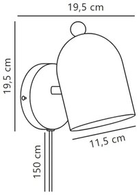Nordlux - Nástěnné bodové svítidlo GASTON 1xE27/15W/230V růžová