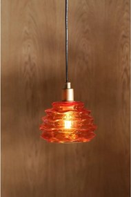 Oranžové skleněné závěsné svítidlo ø 15 cm Fall – Jotex
