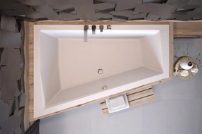 Besco INTIMA DUO SLIM 170 x 125 cm VANINTID17SLIML+OLVPINOZSTELID vana vč. nožiček levá