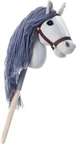 HOPPIHORSE Kůň na tyči A4 šedá / Plyšová hračka