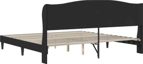 Rám postele s čelo Černá 180 x 200 cm Umělá kůže 3414689