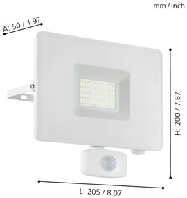 Eglo 33159 - LED reflektor se senzorem FAEDO 3 LED/50W/230V IP44