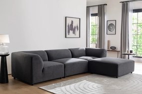 Hanah Home Rohová pohovka ALPHA antracitová pravá