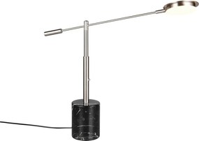 Černá/ve stříbrné barvě LED stolní lampa (výška 65 cm) Fiore – Trio Select