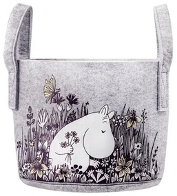 Úložný koš Moomin Flower field 17l, šedý