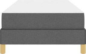 Postel s boxspringem s matrací Tmavě šedá 90 x 200 cm textil 3398536