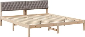 Rám postele Hnědá a taupe 180 x 200 cm Masivní borovicové dřevo 3394346