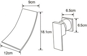 Mexen Celia - podomítková umyvadlová sada, černá, 747415-70