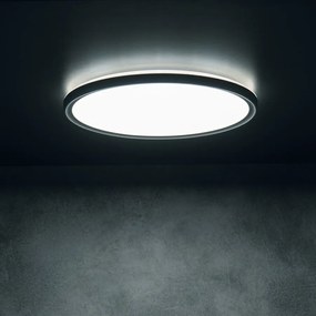 KANLUX KANLUX, AZPO stropní LED svítilna, průměr 225mm, 11,8 W, 3000/4000/6000K, IP54, černá mat, 31513