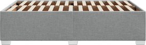 Rám postele bez matrací světle šedá 120x190 cm textil 3284457