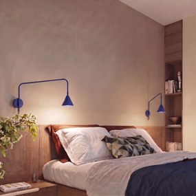 Sollux Lighting Nástěnné svítidlo NOX 1 ultramarín s vypínačem