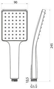 Plastová sprchová hlavice v leskle stříbrné barvě – Sapho