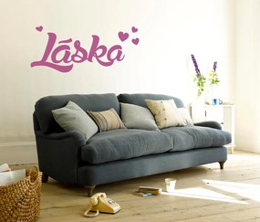 Samolepky na zeď - Láska Barva: Vanilková, Velikost: 100x45 cm