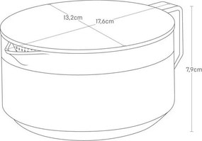 Černá plastová konvice na čaj se sítkem 600 ml Tower – YAMAZAKI