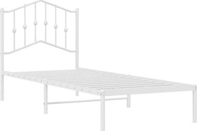 vidaXL Kovový rám postele s čelem 90 x 200 cm [373831] Barva: Černá
