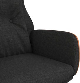 Relaxační křeslo černé textil a PVC 341307