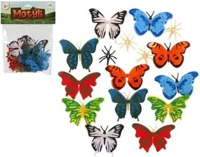 TEDDIES Motýli / Figurky / 12 ks / plast / 7-8 cm / od 3 let