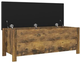 Úložný box s poduškou kouřový dub 105x40x45cm kompozitní dřevo