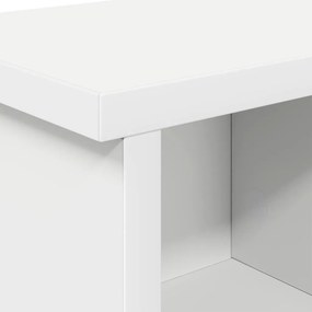 věšák, nástěnný, 3 poličky, háčky, kompozitní dřevo, 26x50x16 cm, bílá, Dekorino TK20260020