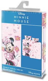 Faro DĚTSKÉ BAVLNĚNÉ POVLEČENÍ MINNIE MOUSE 140X200 CM, 1KS 70X90 CM VZOROVANÉ