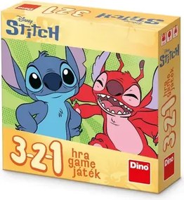 DINO Cestovní hra 3-2-1 Stitch / Karetní postřehová hra / 45 karet, 9