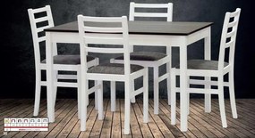 Stima Jídelní stůl TWIN | Délka stolu: 120,Odstín: dub kansas-bílá