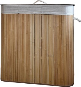 TRENDIE Bambusový koš na prádlo 150l světle hnědý + DÁREK