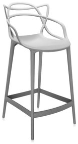 Barová židle Masters Stool šedá, Kartell - Masters Stool 5868 (výška 109 cm)