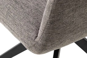 Designová otočná židle Talaith šedá