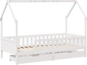 Dětská postel se zásuvkami 80 x 200 cm masivní borové dřevo 3302036