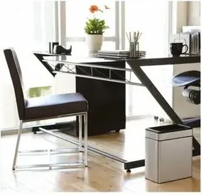 Simplehuman Odpadkový koš  – 10 l / hranatý/ otevřený/ matná ocel