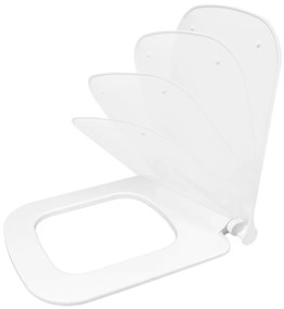 Gamma Erga Viana, toaletní WC sedátko 418(467)x444mm z duroplastu s pomalým zavíráním, bílá, ERG-GAM-D6