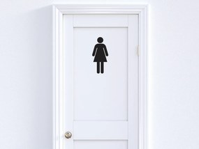 Nalepte.cz WC postavička žena 6 x 13 cm