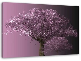 Obraz na plátně Strom Fialová příroda - 100x70 cm