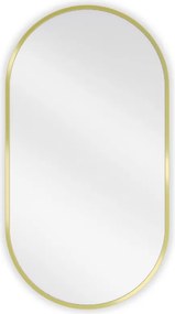 Mexen Loft oválné koupelnové zrcadlo 75 x 40 cm, zlatý rám - 9851-075-040-000-50