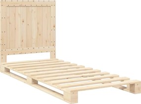 Rám postele s čelem 90 x 200 cm masivní borové dřevo 3281532