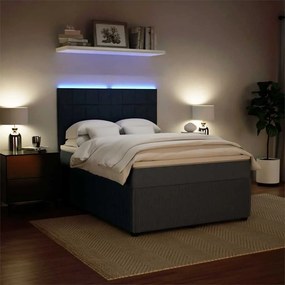 Box spring postel s matrací tmavě šedá 140x200 cm samet 3294659