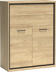 MEDIOLAN | komoda M6 se zásuvkami a policí | 92,2 cm | natural hikora