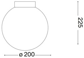 Ideal Lux - Nástěnné svítidlo CARTA 1xE27/25W/230V pr. 20 cm bílá