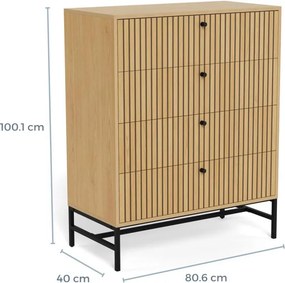ACTONA Komoda ALBANY hnědá 80,6x40 cm