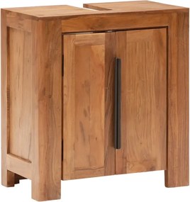 furniture-nabytek.cz - Koupelnová sada Osvaro akácie - Černé kovové úchytky