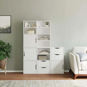 Boční skříňky 5 ks "ODDA" Bílá 40x24x79 cm Borovicový masiv 3365359