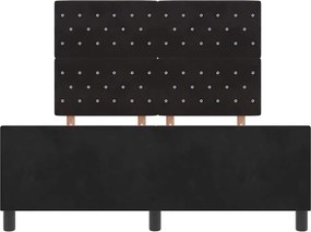 Postel s boxspringem s čelo Černá 140 x 200 cm samet 3344881