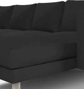 Potah na pohovku IKEA Norsborg 4-místná se šezlongem barva černá látka pletený vzor
