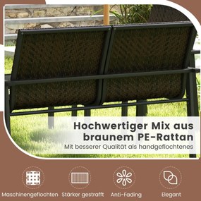 Costway 4 ks. Olyrattan Gartenmöbel Set inkl. 2 Stühlen a Bank a Tisch