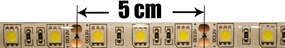 ECOLIGHT LED pásek KOMPLET - SMD 5050 - 5m - 300/5m - 72W - teplá bílá + konektor + zdroj