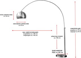 Noble Home Stojací lampa LINE II, 170-210 cm, měděná