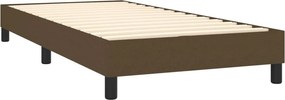 Box spring postel s matrací tmavě hnědá 80x200 cm textil 3140012