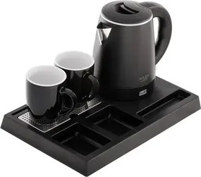 Adler AD 1387 černá / Hotelový set s konvicí / 1 L / 1300 W / 2 šálky